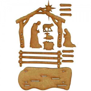 Christmas Nativity Scene MDF Wood Kit